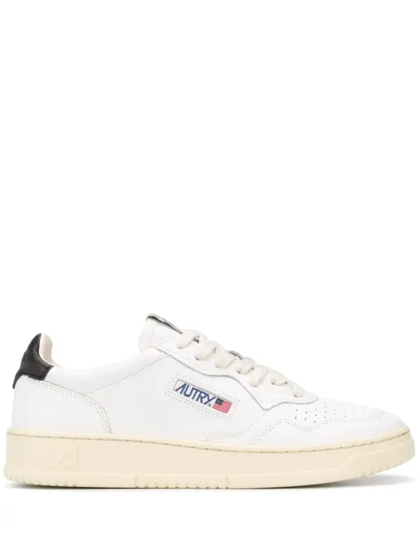 AUTRY Medalist Openwork Leather Sneakers - White