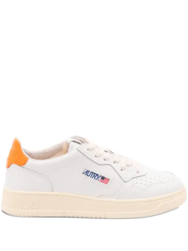AUTRY Medalist Openwork Leather Sneakers - White