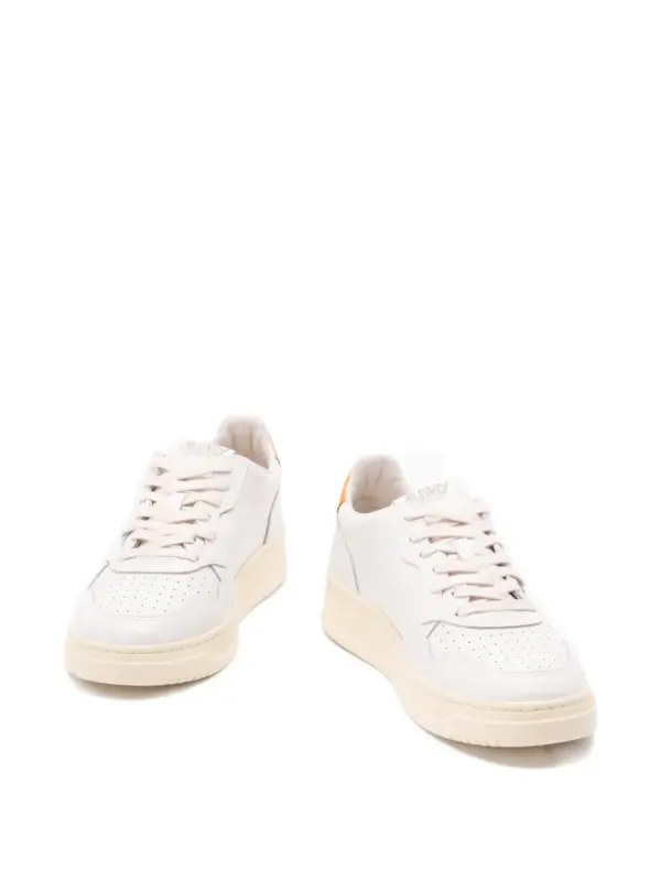 AUTRY Medalist Openwork Leather Sneakers - White