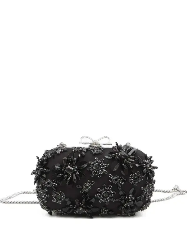 SELF-PORTRAIT Floral Clutch - Black