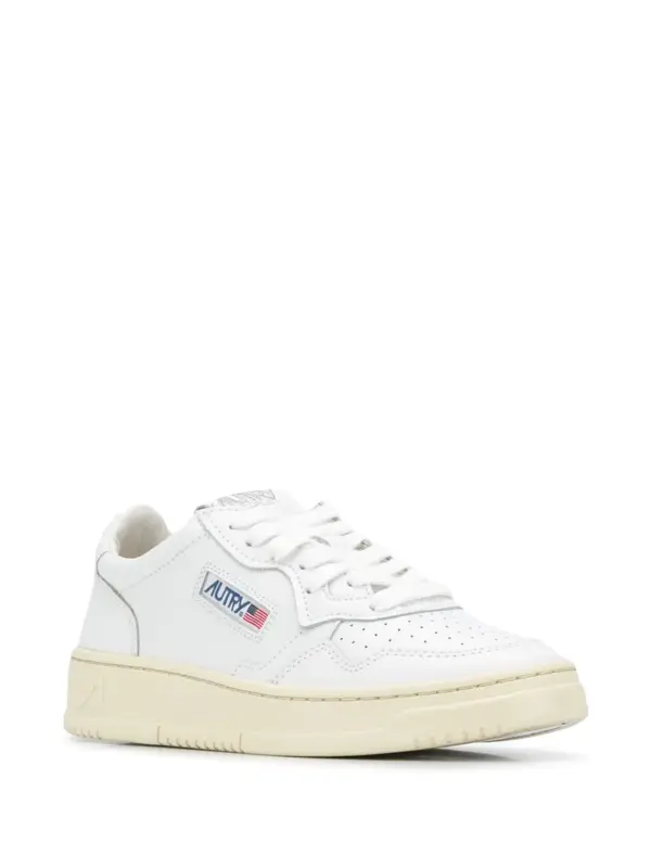 AUTRY Printed Leather Sneakers - White