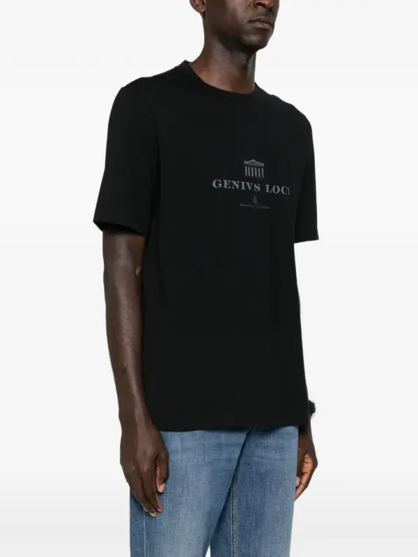 Brunello Cucinelli Crew-neck T-shirt With Graphic Print