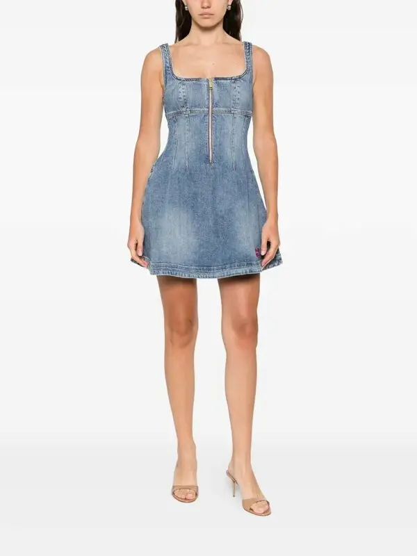 SELF-PORTRAIT Denim Mini Dress