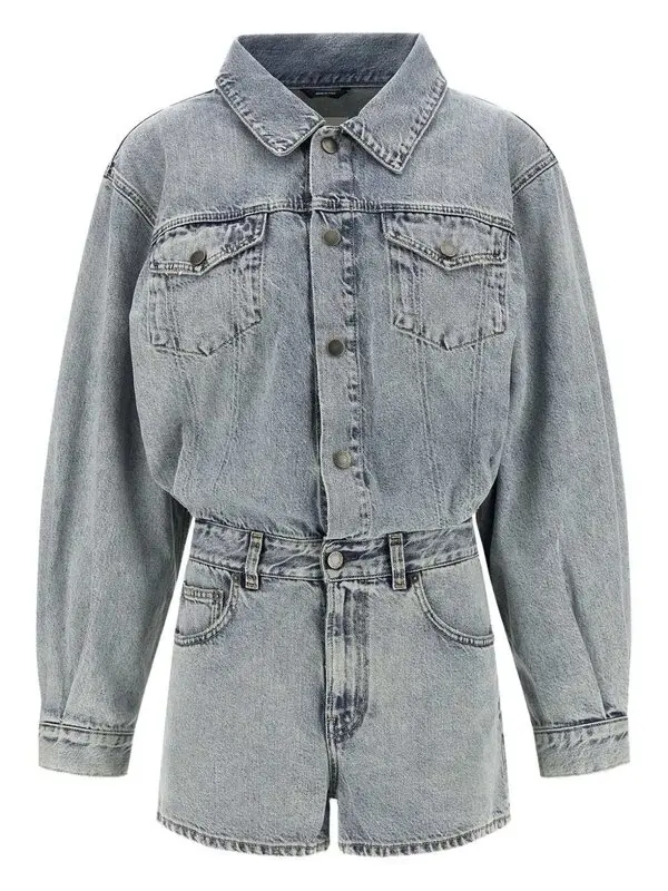 HAIKURE Long-sleeved Playsuit - Blue