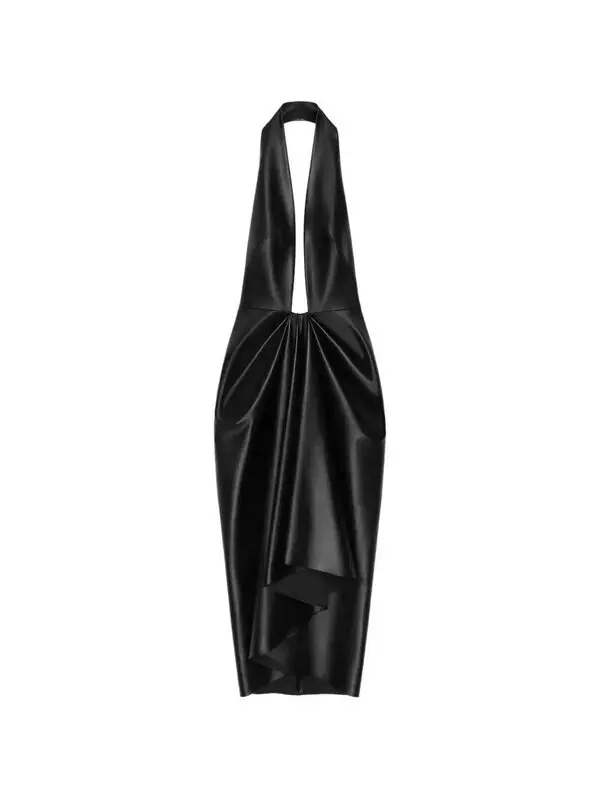 SELF-PORTRAIT Long Draped Dress - Black