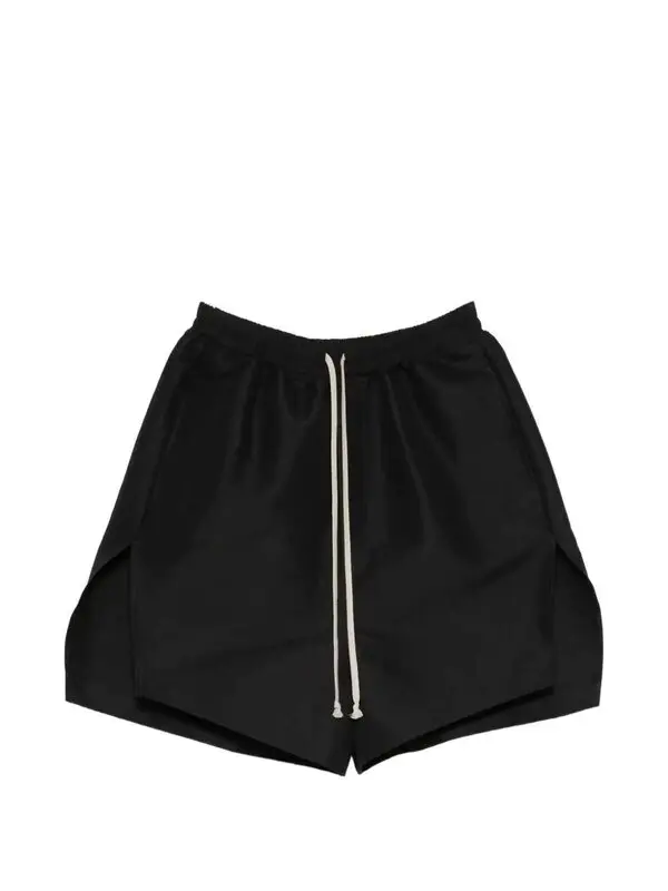 Dolce & Gabbana Silk Drawstring Shorts With Striped Trim
