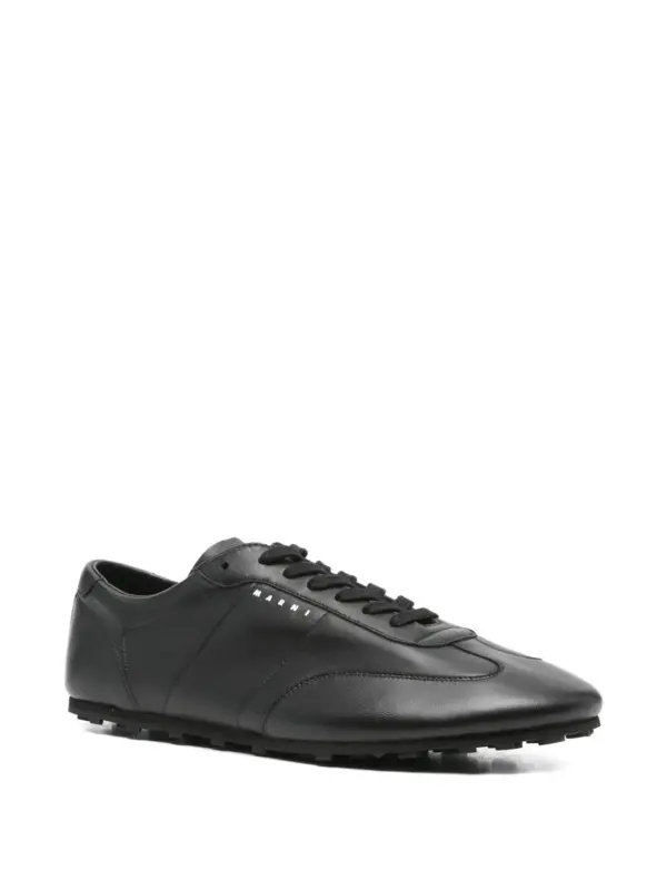 Marni Leather Sneakers - Black
