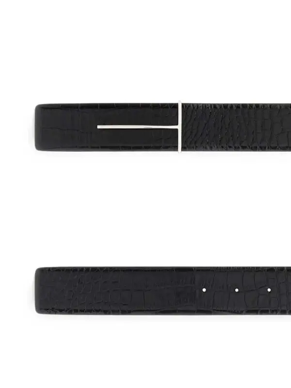 TOM FORD Reversible Belt With T-buckle - Black