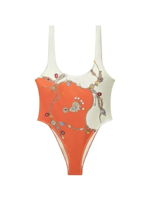 Versace Dolce & Gabbana Printed Halterneck One-piece Swimsuit - Multi