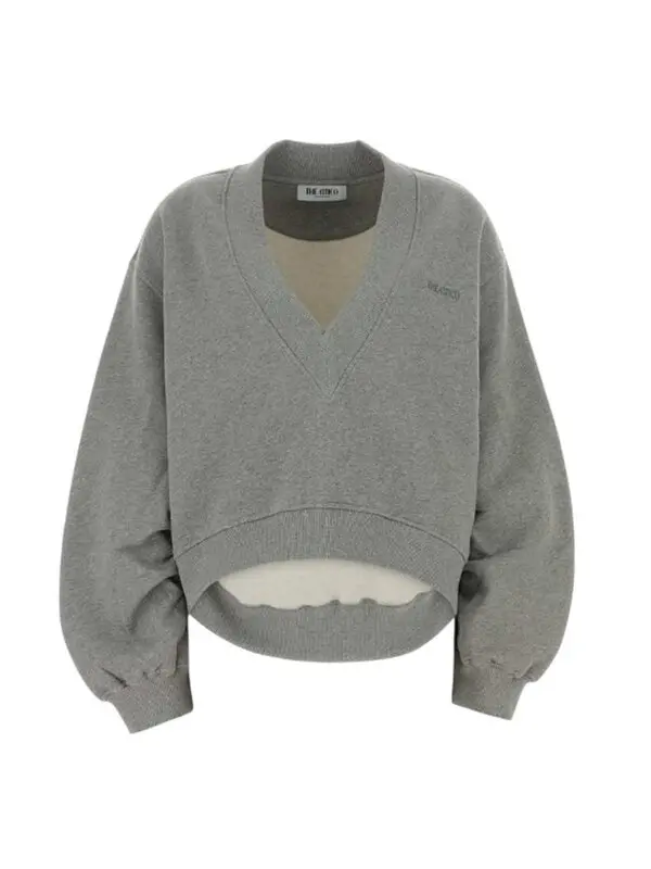 Attico Gray Cotton Sweatshirt - Grey