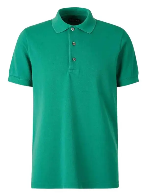 TOM FORD Ribbed Polo - Green