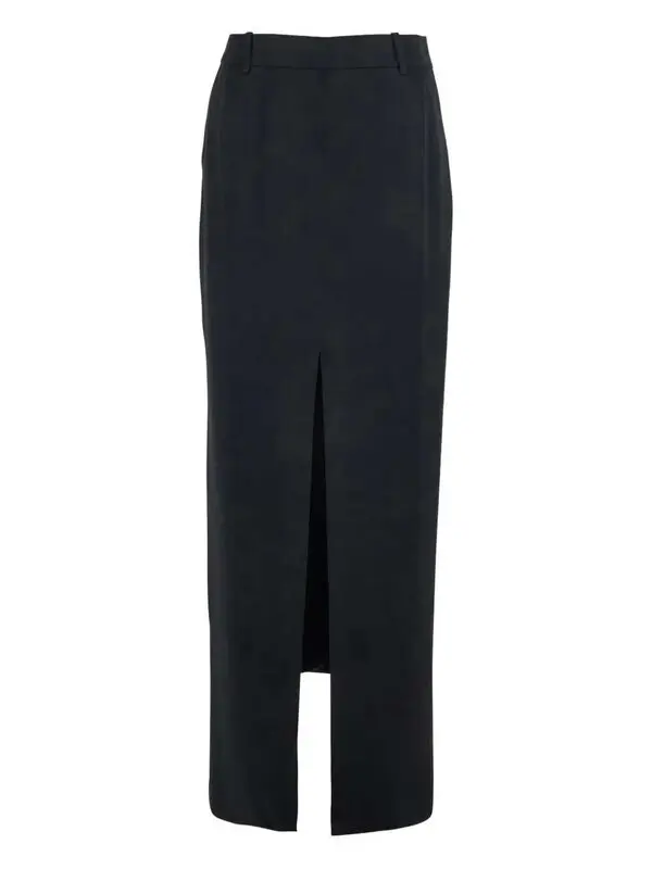 TOM FORD Long Skirt With Slit And Buttons - Black