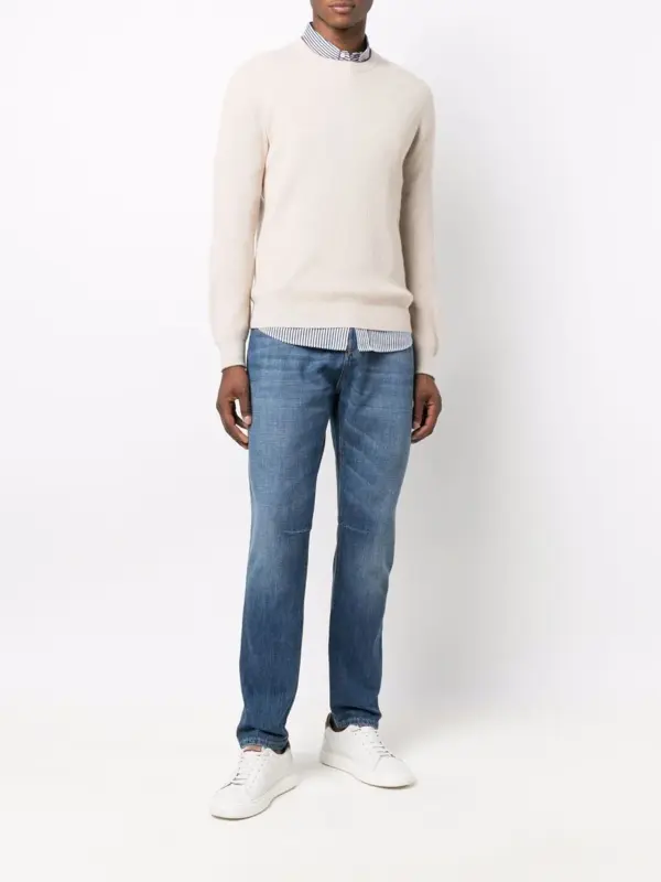 Brunello Cucinelli Straight-leg Jeans With Faded Effect - Blue