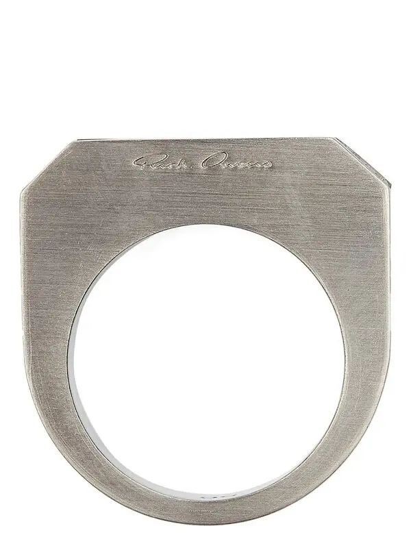 Rick Owens Bevelled Brass Ring - Metallic