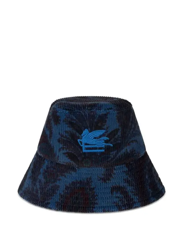 Etro Ribbed Bucket Hat - Blue