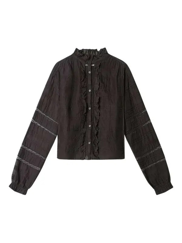 MARANT ETOILE Peline Ruffled Shirt - Black