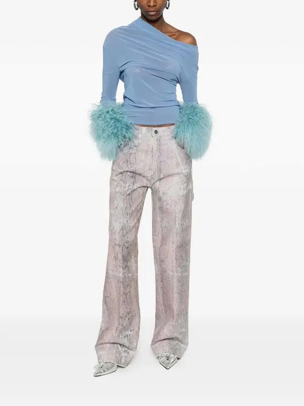 HAIKURE Snakeskin Print Jeans