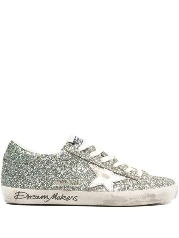 GOLDEN GOOSE Sneakers With Glitter Star Detail - Metallic