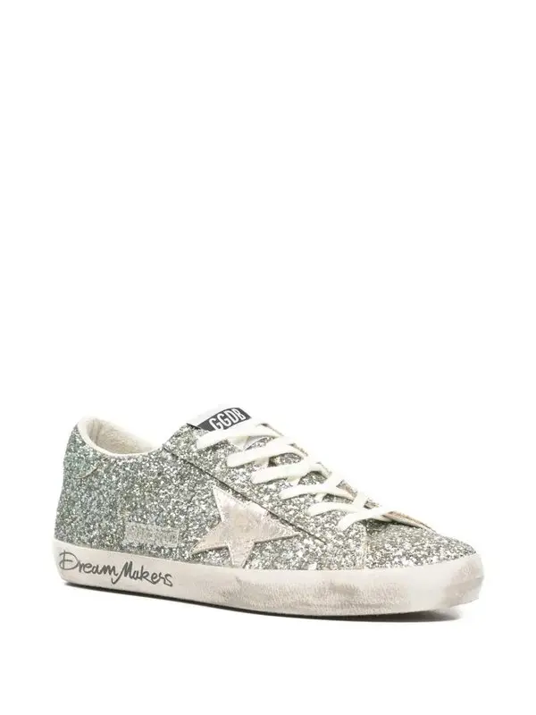GOLDEN GOOSE Glitter Star Appliqué Lace-up Sneakers
