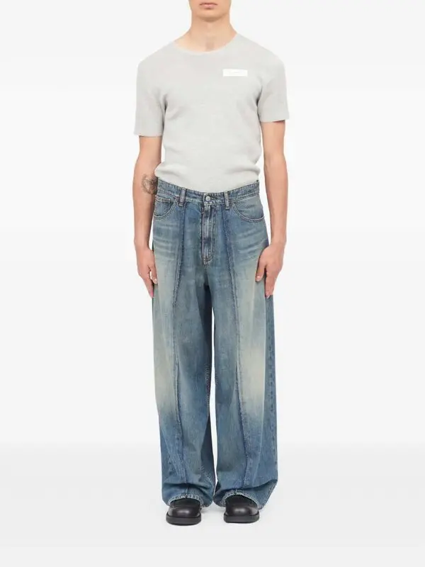 MAISON MARGIELA Paneled Wide-leg Jeans