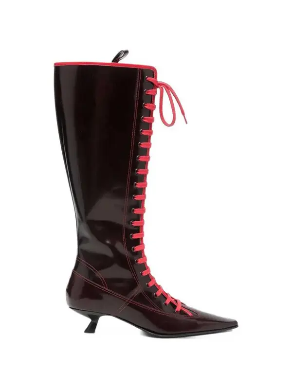 MAISON MARGIELA Pointed-toe Knee-high Boots - Brown