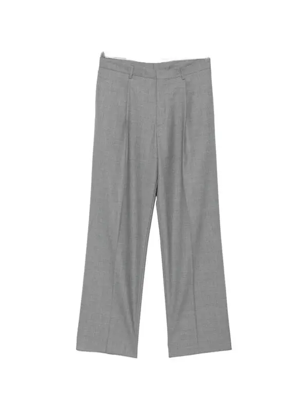 MAISON MARGIELA Wide-leg Pleated Trousers - Grey