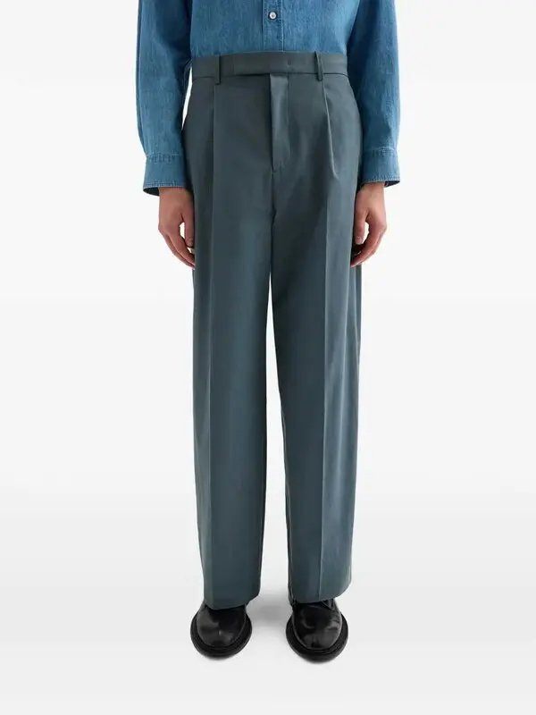 MAISON MARGIELA Cotton Trousers - Blue