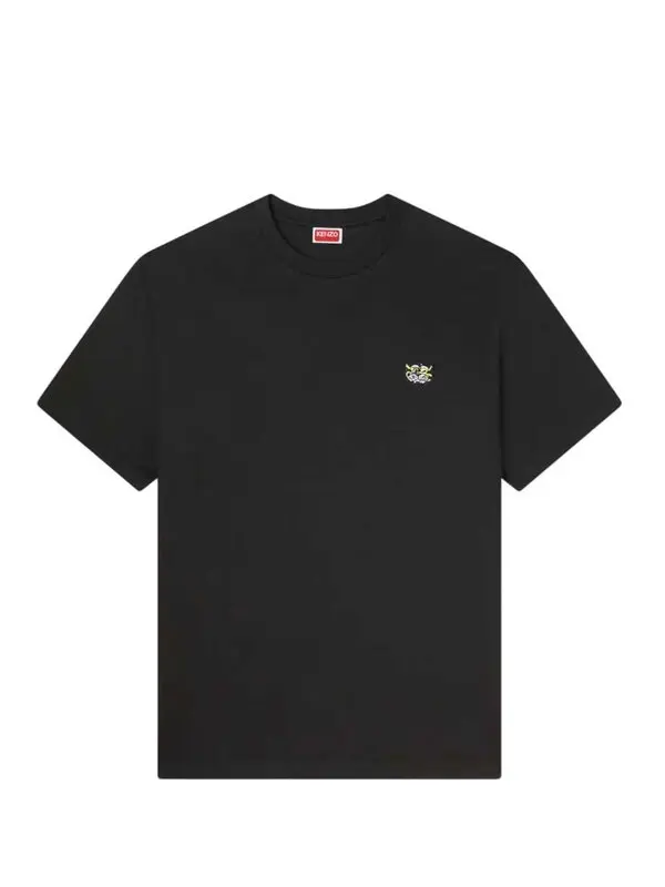 Kenzo T-shirt With Embroidered Appliqu - Black