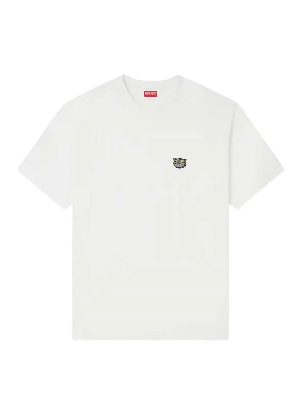 Kenzo Embroidered " Wild Tiger" Cotton T-shirt - White