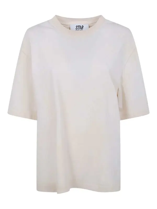 COURREGES Graphic Print Cotton T-shirt - White