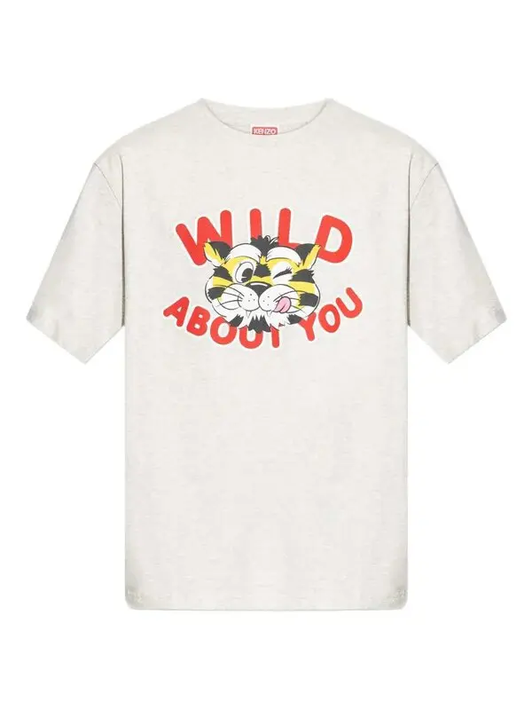 Kenzo Wild Tiger Print T-shirt - Grey