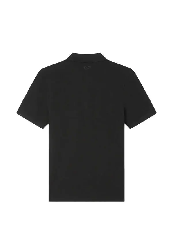 Kenzo Cotton Polo Shirt With Logo Appliqu - Black