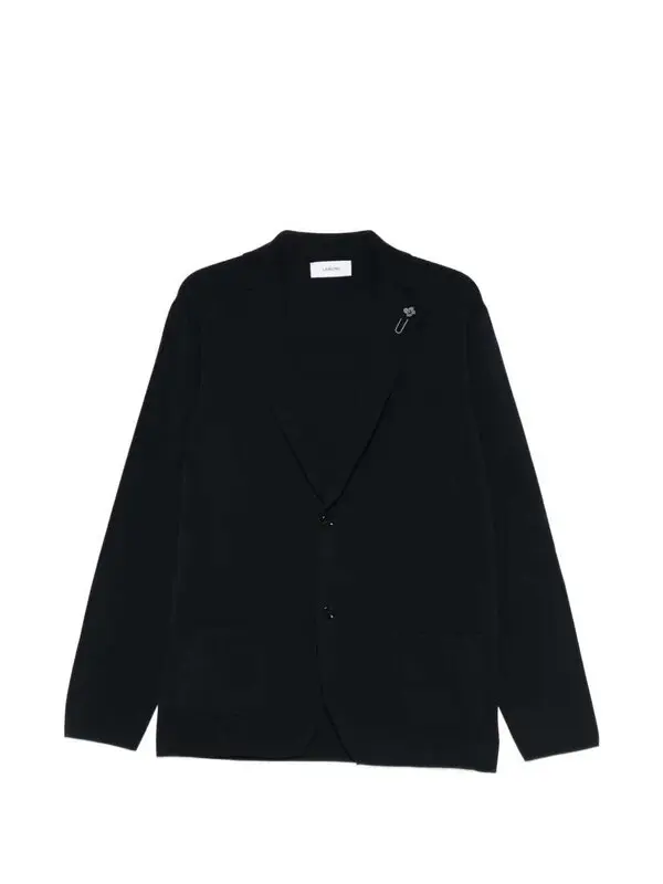 LARDINI Cardigan With Pockets - Blue