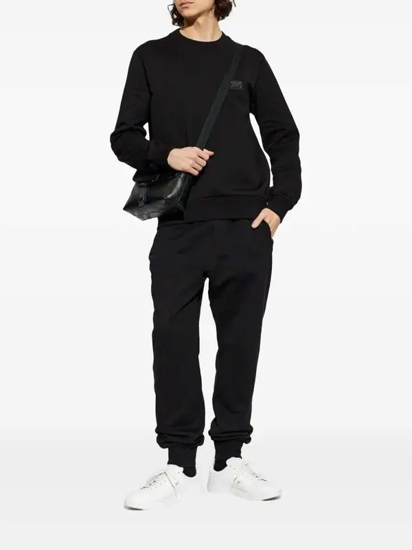 Dolce & Gabbana Crewneck Sweatshirt With Logo Plaque