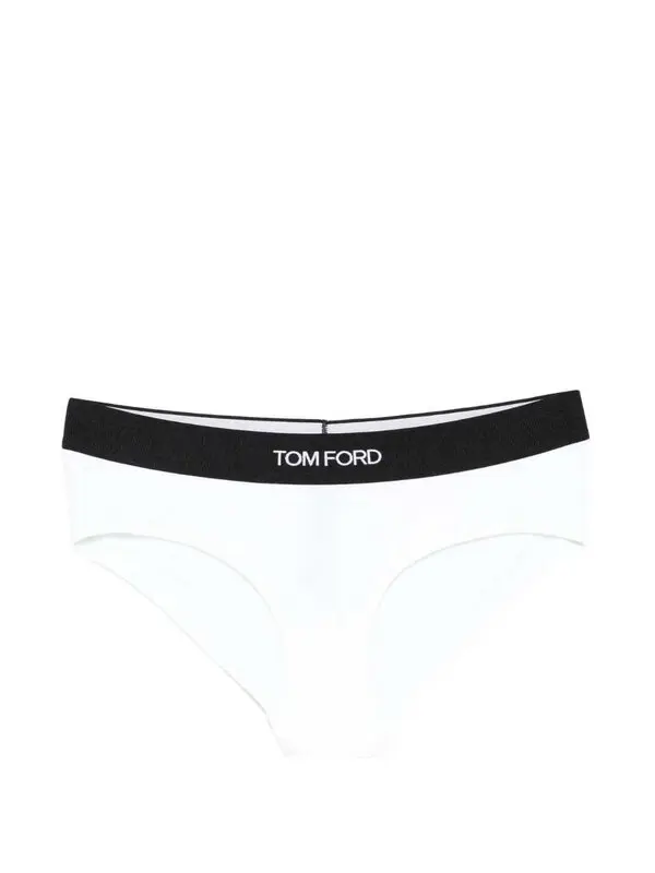 TOM FORD Briefs With Logo Band - White