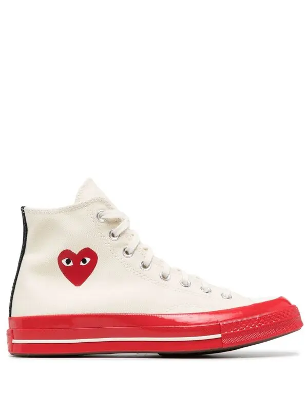 Play Comme Des Garcon Chuck 70 High Sneakers - White