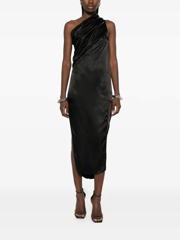 Rick Owens Athena Arrowhead One-shoulder Midi Dress