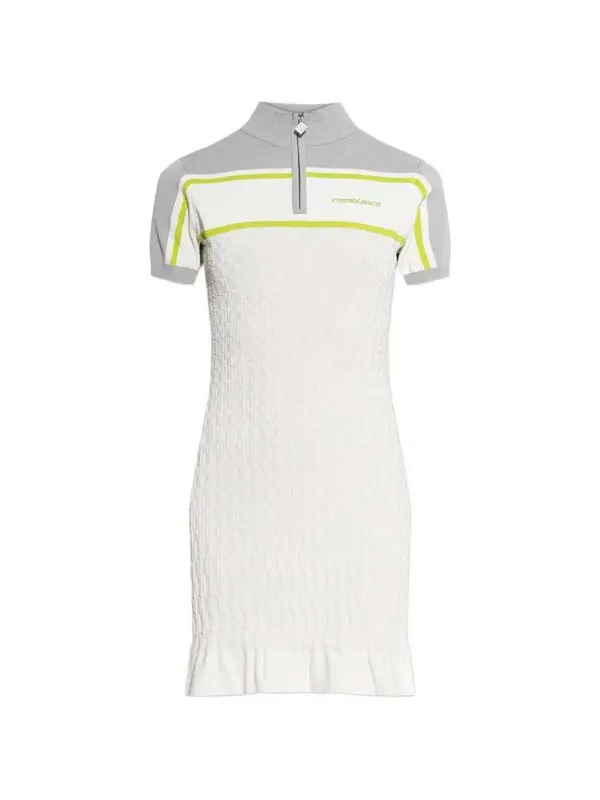 Casablanca Short Zip-up Dress - White