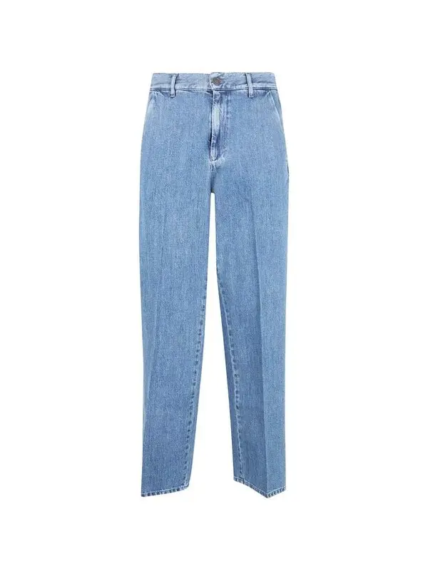 LARDINI S Washed Denim Pants