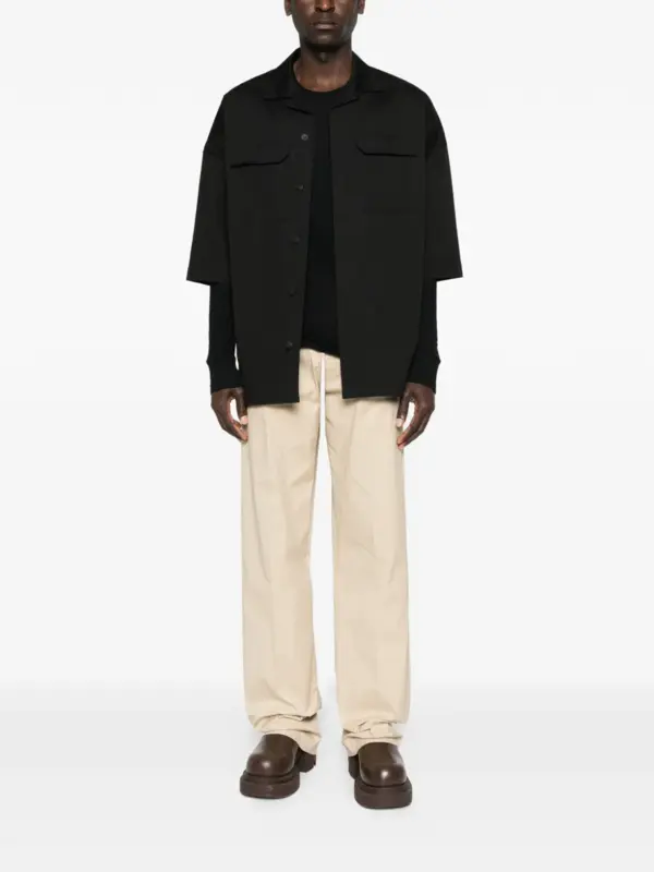 Rick Owens Shirt With Flap Pocket And Camp Collar