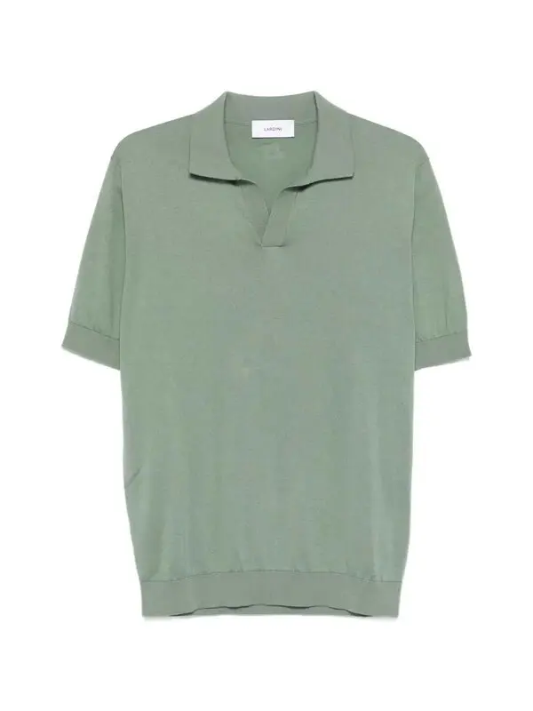 LARDINI Collared Polo - Green