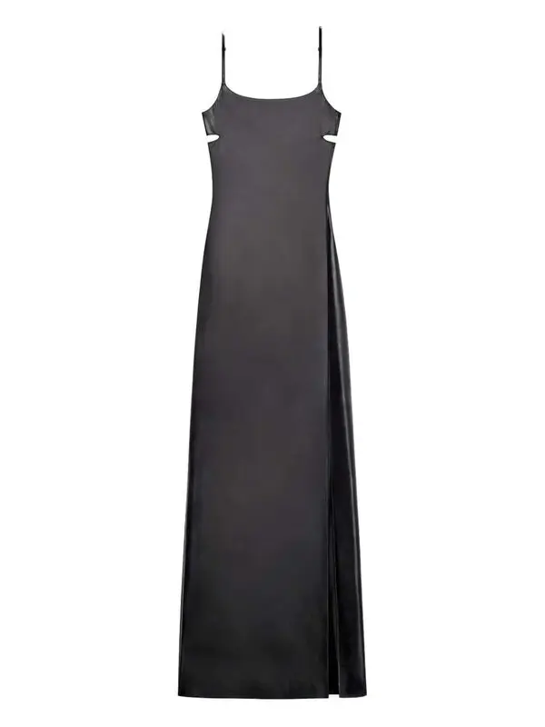 COURREGES Long Dress With Cut-out Detail - Black