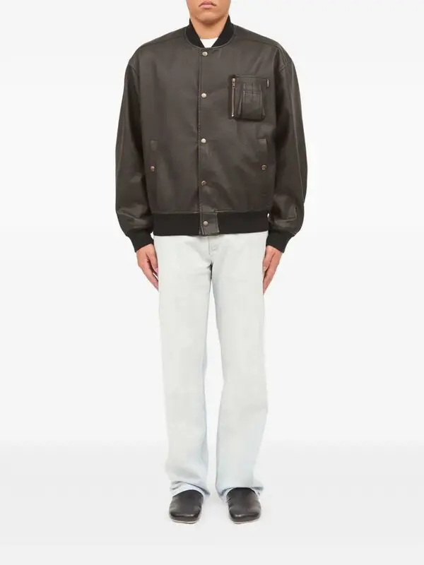MAISON MARGIELA Faux Leather Bomber Jacket