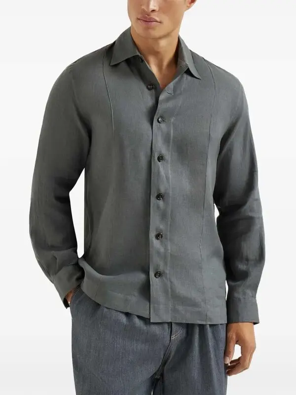Brunello Cucinelli Spread Collar Shirt
