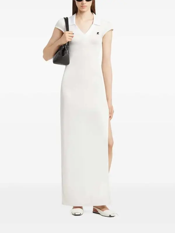 COURREGES Long Dress With Logo