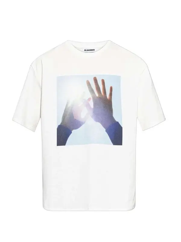 JIL SANDER S T-shirt With Hands Print - Multi