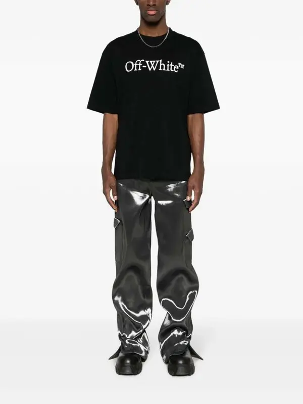 Off-White Big Bookish Skate Cotton T-shirt - Black