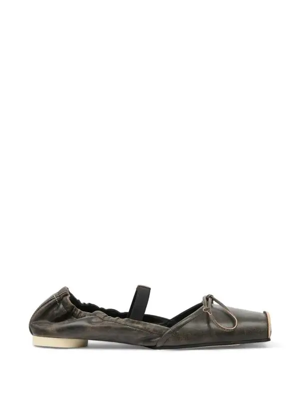 MAISON MARGIELA Square-toe Ballerinas - Brown