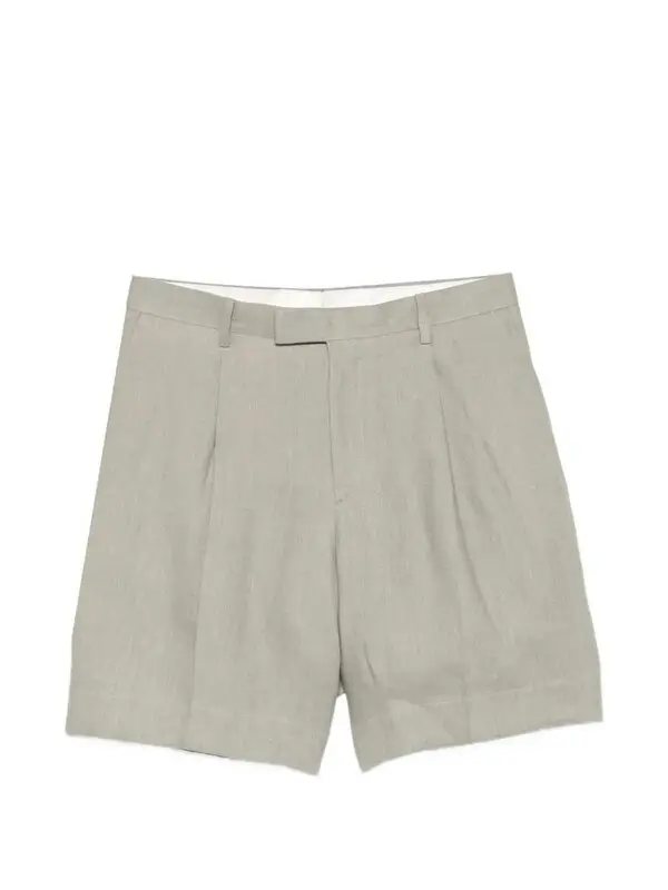 LARDINI Paaramis Pleated Button-up Shorts - Grey