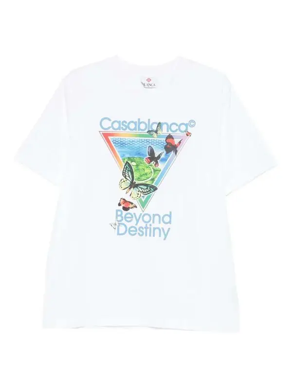 Casablanca Printed Jersey T-shirt - White